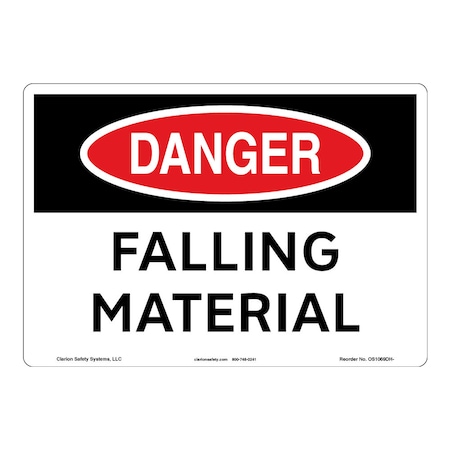 Clarion Safety Systems OSHA Compliant Danger/Falling Material Safety ...