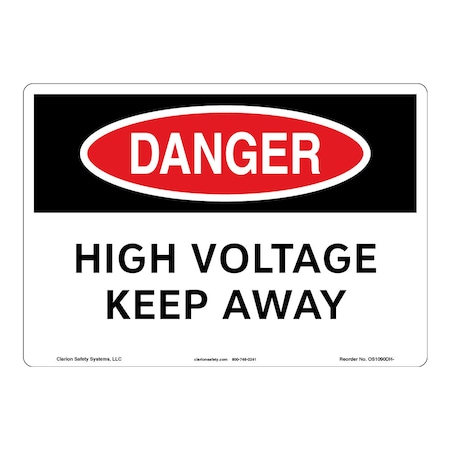 Clarion Safety Systems OSHA Compliant Danger/High Voltage Safety Signs ...