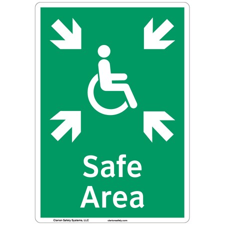Clarion Safety Systems ANSI/ISO Compliant Safe Area Safety Signs Indoor ...