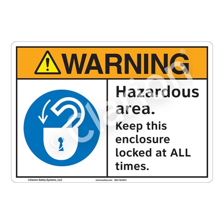 Clarion Safety Systems Warning Hazardous Area Safety Signs Indoor ...
