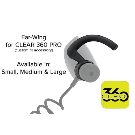 Clear 360 10 pack, (5-pair), Replacement Ear Wings, SMALL, Custom Fit ...