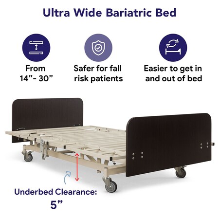 Medacure Standard Height Expandable Hospital Bed, Fully Electric with ...