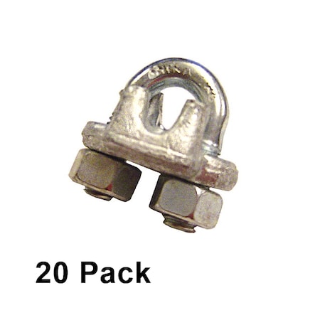 Us Cargo Control 3/8" Galvanized Drop Forged Wire Rope Clips (20 pack ...