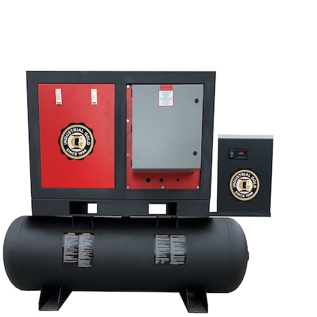 Industrial Gold 10hp, 3 Phase, 208-230V, Enclsd Rtry Screw Compressor ...