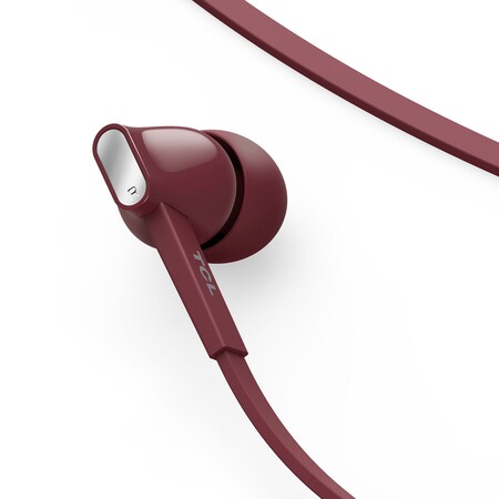 Tcl Wireless In-ear Bluetooth Headphones with Mic- Burgundy MTRO100BTRD ...
