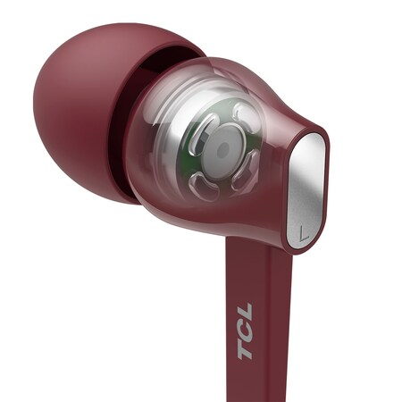 Tcl Wireless In-ear Bluetooth Headphones with Mic- Burgundy MTRO100BTRD ...
