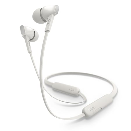 Tcl Wireless In-ear Bluetooth Headphones with Mic- White MTRO100BTWT | Zoro
