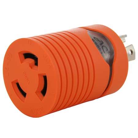 Ac Works Plug Adapter, L6-30R, L14-30P, L6-30P, L14-30P, 0 ft., Orange ...