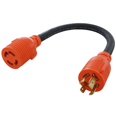 Ac Works Adapter Cable, SOOW, L14-30R, L14-20P, 1.5 ft., Black ...
