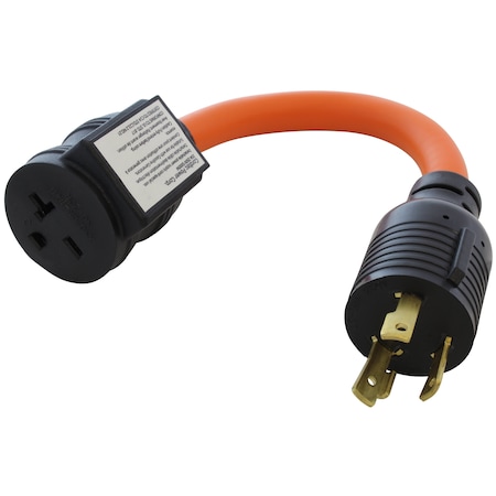 Ac Works Plug Adapter, STW, 6-15/20R, L6-30P, 1 ft., Orange L630CB620 ...
