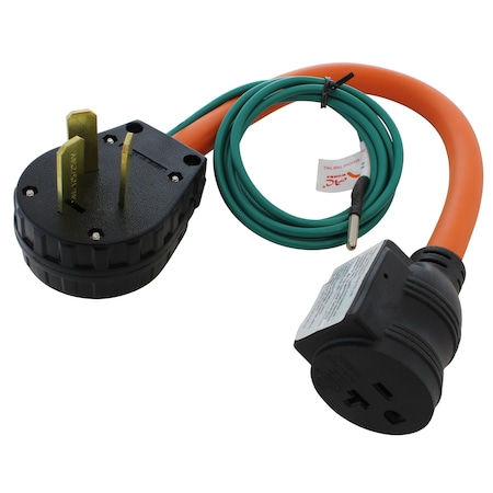 Ac Works Plug Adapter, STW, 5-15/20R, 10-50P, 1.5 ft., Orange ...