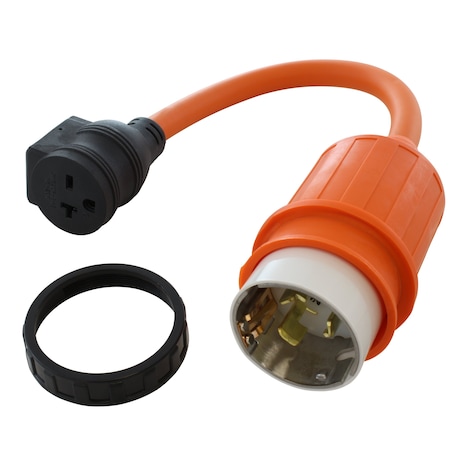 Ac Works 1.5FT 50A CS6365/ SS2-50P Locking Plug to NEMA 6-20R 15/20A ...