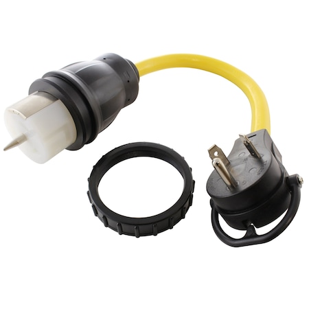 Ac Works 1.5FT Temporary Power RV 30A TT-30P Plug to CS6364 50A Locking ...