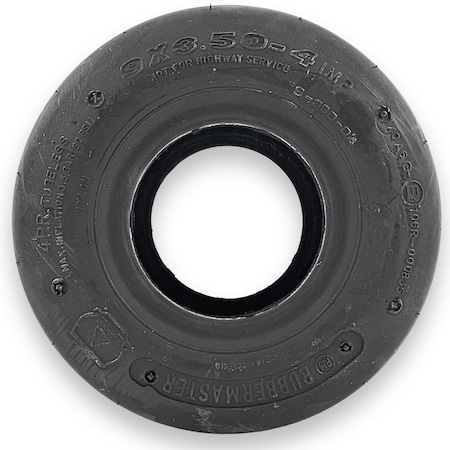 Rubbermaster 9x3.50-4 Smooth 4 Ply Tubeless Low Speed Tire 450041 | Zoro