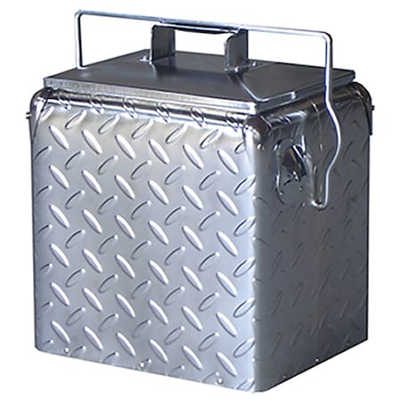 Cod Usa Retro Cooler, Diamond Plate Silver 901007 | Zoro