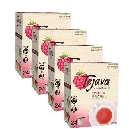 Tejava Raspberry Unsweetened Black Tea Pods, PK 96 40135CS | Zoro