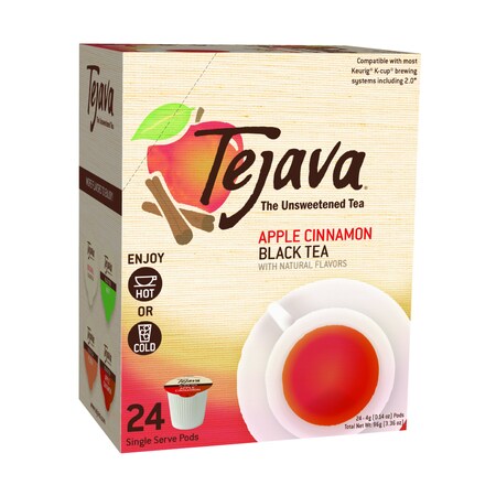 Tejava Apple Cinnamon Unsweetened Black Tea Pods, PK 24 40151 | Zoro