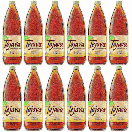 Tejava Lemon Unsweetened Black Tea Glass Bottles, 33 Fl Oz, PK 12 40352 ...