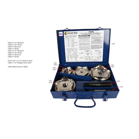 Current Tools 3" Stainless Steel Knock-Out Die 1586 | Zoro