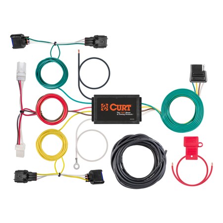 Curt Custom Wiring Harness (4-Way Flat Output), 56409 56409 | Zoro