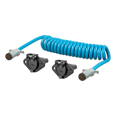 Curt 8' Dinghy Towing Electrical Extension & Sockets (6-Way Round ...
