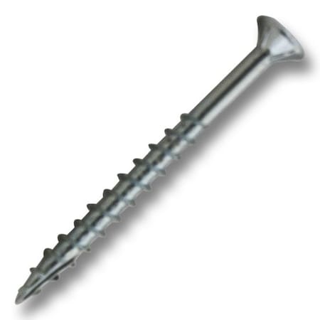 Csh Wood Screw, #8, 2-1/2 in, Zinc Plated Stainless Steel Flat Head ...