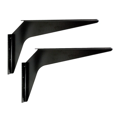 U.S. Futaba Black 8-in x 12-in Workstation Bracket (2-Pack) UF ...