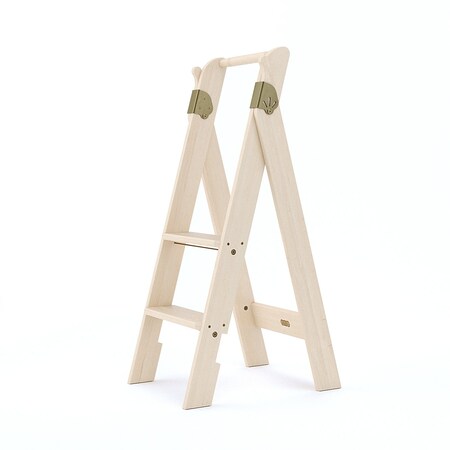Putnam Rolling Ladder 2 Step Maple Step Stool 250 lb. Load Capacity ...