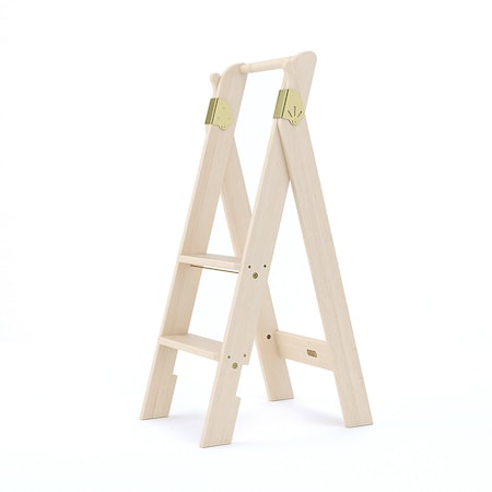 Putnam Rolling Ladder 2 Step Maple Step Stool 250 lb. Load Capacity ...