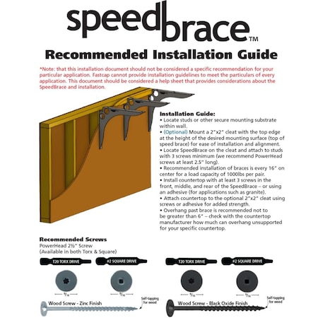 Fastcap Speed Brace 21 in. x 24 in. Primed Heavy-Duty Shelf Bracket FC ...