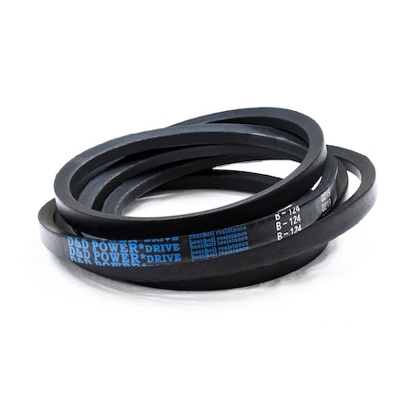 D&D B124 Classical V-Belt, 127 in Outside Length, 21/32 in Top Width, 1 ...