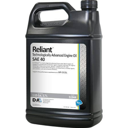 D-A Lubricant Co D-A Reliant Heavy Duty Engine Oil SAE 40 - 4/1 Gallon ...