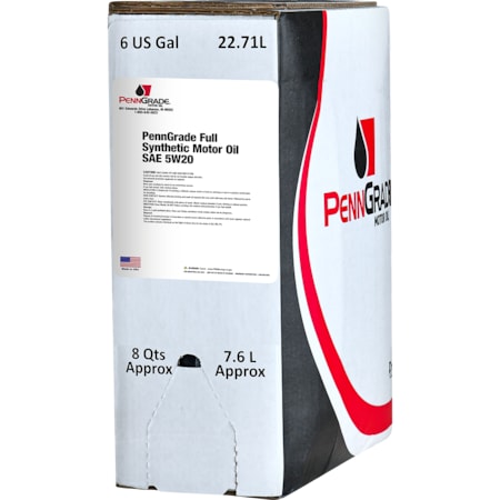 D-A Lubricant Co PennGrade Full Synthetic Motor Oil SAE 5W20 - 6 Gallon ...
