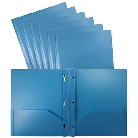 Better Office Products 2 Pocket Heavyweight Plastic Folder Portfolio ...