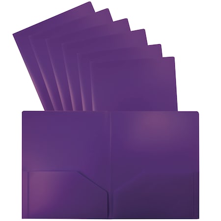 Better Office Products 2 Pocket Heavyweight Plastic Folder Portfolio ...