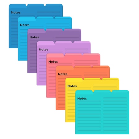 Better Office Products File Folders, Lined, Heavyweight Paper, Tabbed ...