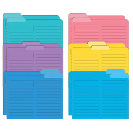 Better Office Products File Folders, Lined, Heavyweight Paper, 1/3 Cut ...