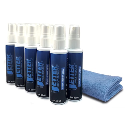 Better Office Products Screen Cleaner Spray/10 Mini Spray Bottles Each ...