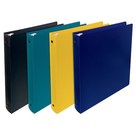 Better Office Products 3 Ring Poly Binder with Pocket, 1 Inch, Letter ...