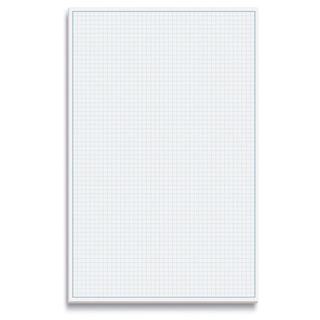 Better Office Products Graph Paper Pad, 17in. x 11in. 25 Sheets, Double ...