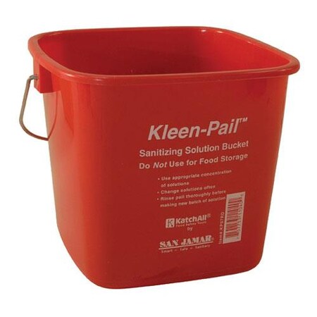 San Jamar 3 qt Kleen-Pail® Red Sanitizer Bucket KP97RD | Zoro
