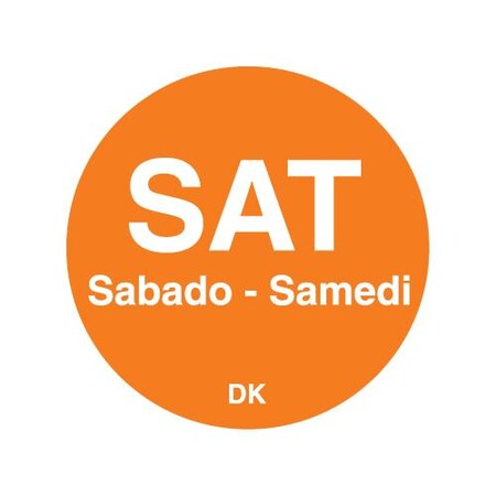 Daymark 3/4 in Round Saturday Label 1100596 | Zoro