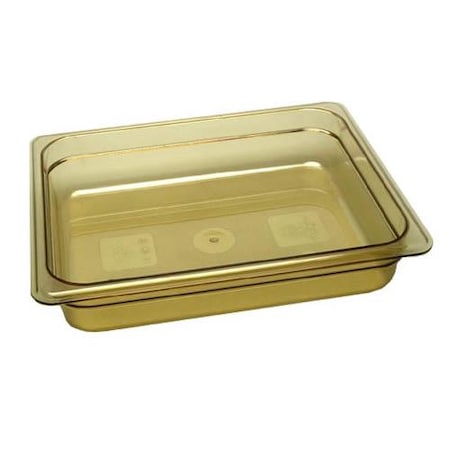 Cambro 1/2 Size 2 1/2 in Amber H-Pan™ High Heat Food Pan 22HP150 | Zoro