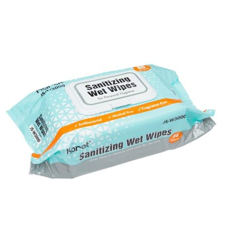 Karat Sanitizing Wipes, 1 pack of 80 wipes JS-W3000 | Zoro