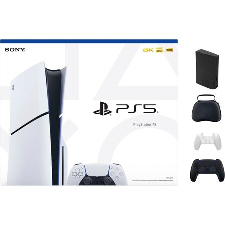 Playstation Sony - 5 Slim Console - White With Accessories & Black ...