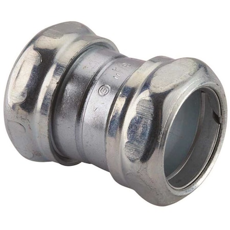 Halex EMT Coupling, 1-1/2 in, Compression, Steel, PVC Coated 62415 | Zoro