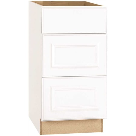 Hampton Bay Hampton Satin White Raised Panel Assembled Drawer Base ...