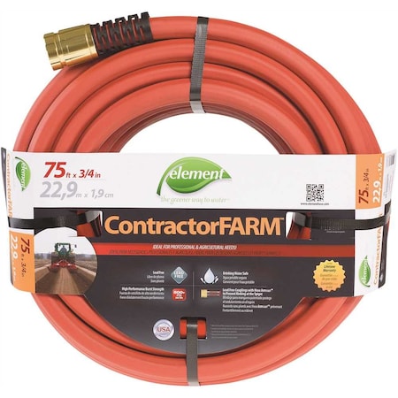 Element 3/4 in. Dia x 75 ft. Contractor Farm Hose ELCF34075 | Zoro