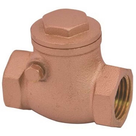 Proplus 1 in. FIP Lead Free Swing Check Valve with Brass Body 270882 | Zoro