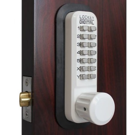 Lockey Mechanical Keyless Lock W/ Passage Double Combination White ...